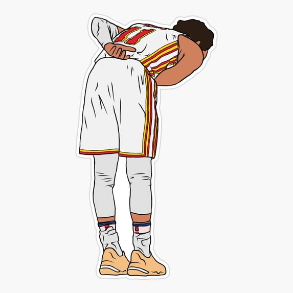 DOPASTICKER Trae Young Takes A Bow Sticker, Phone Sticker Car Sticker ...