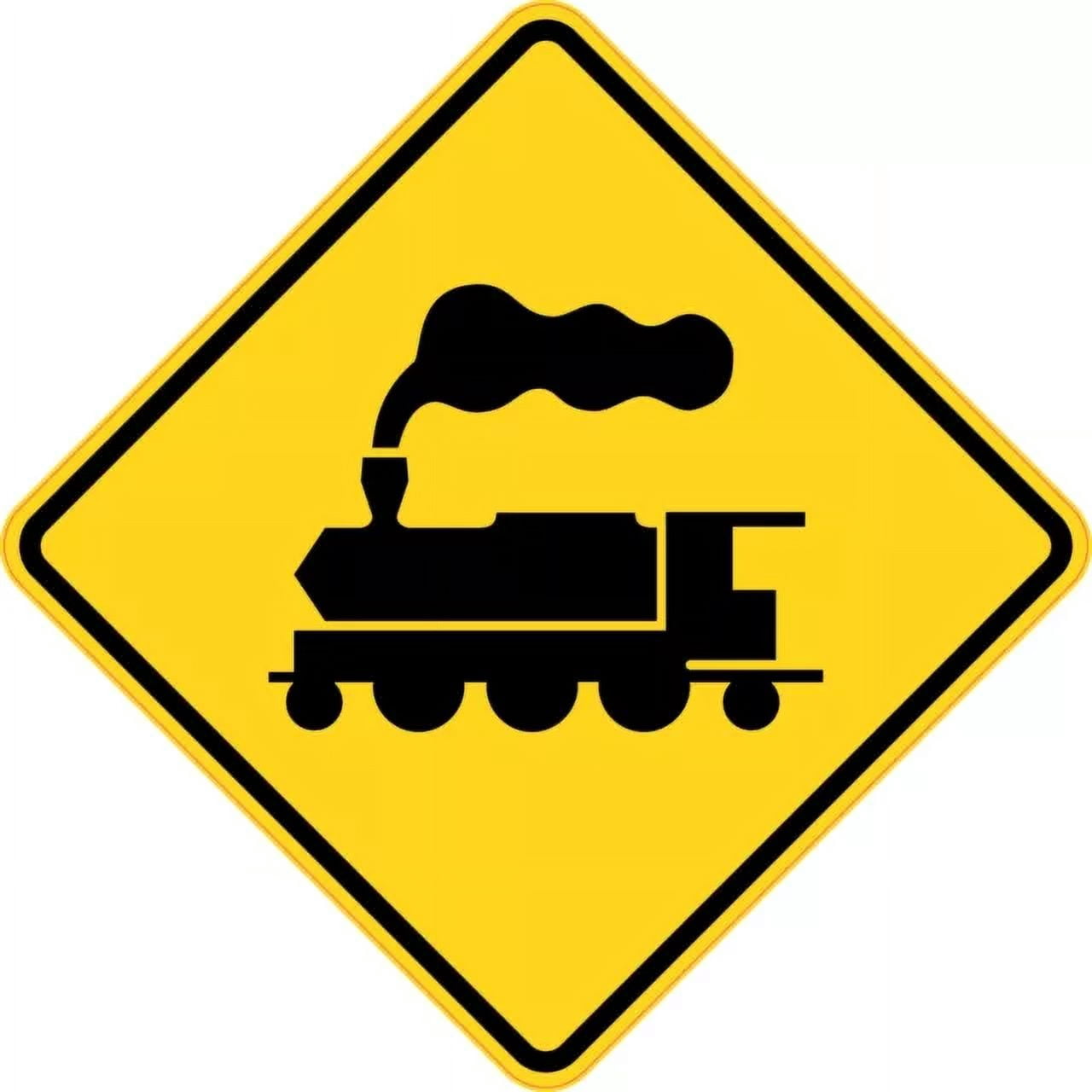 DOPASTICKER Train Crossing Yield Sign Window Decal Decorative Laptop ...