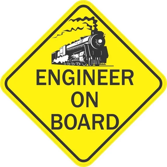 DOPASTICKER Train Engineer On Board Sticker Phone Sticker, Latop ...