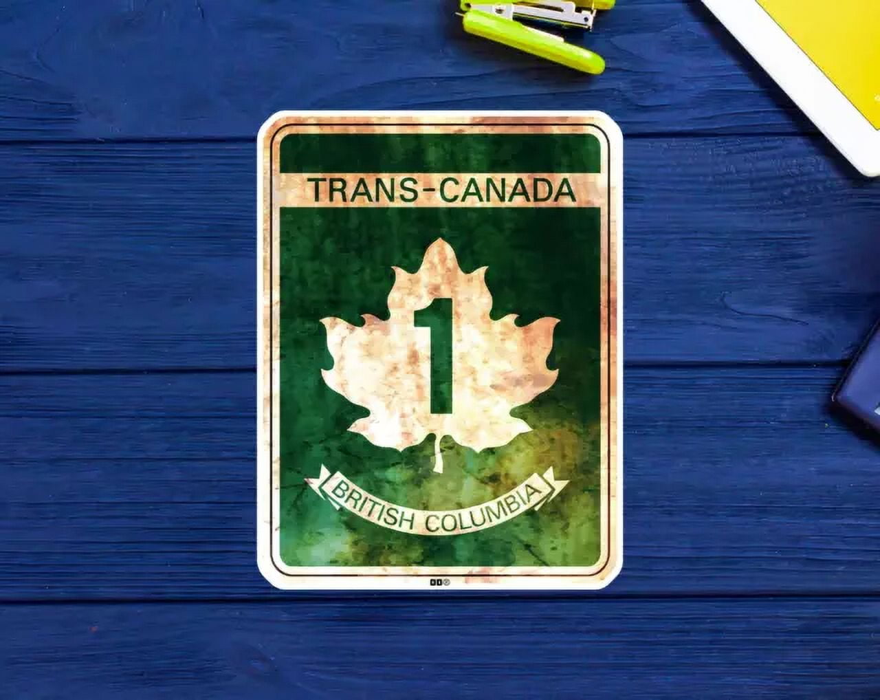 DOPASTICKER Trans - Cana.Da Highway Decal To British Columbia Rusted ...