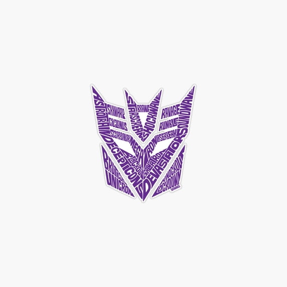 DOPASTICKER Transformers Decepticons Purple Sticker, Phone Sticker Car ...