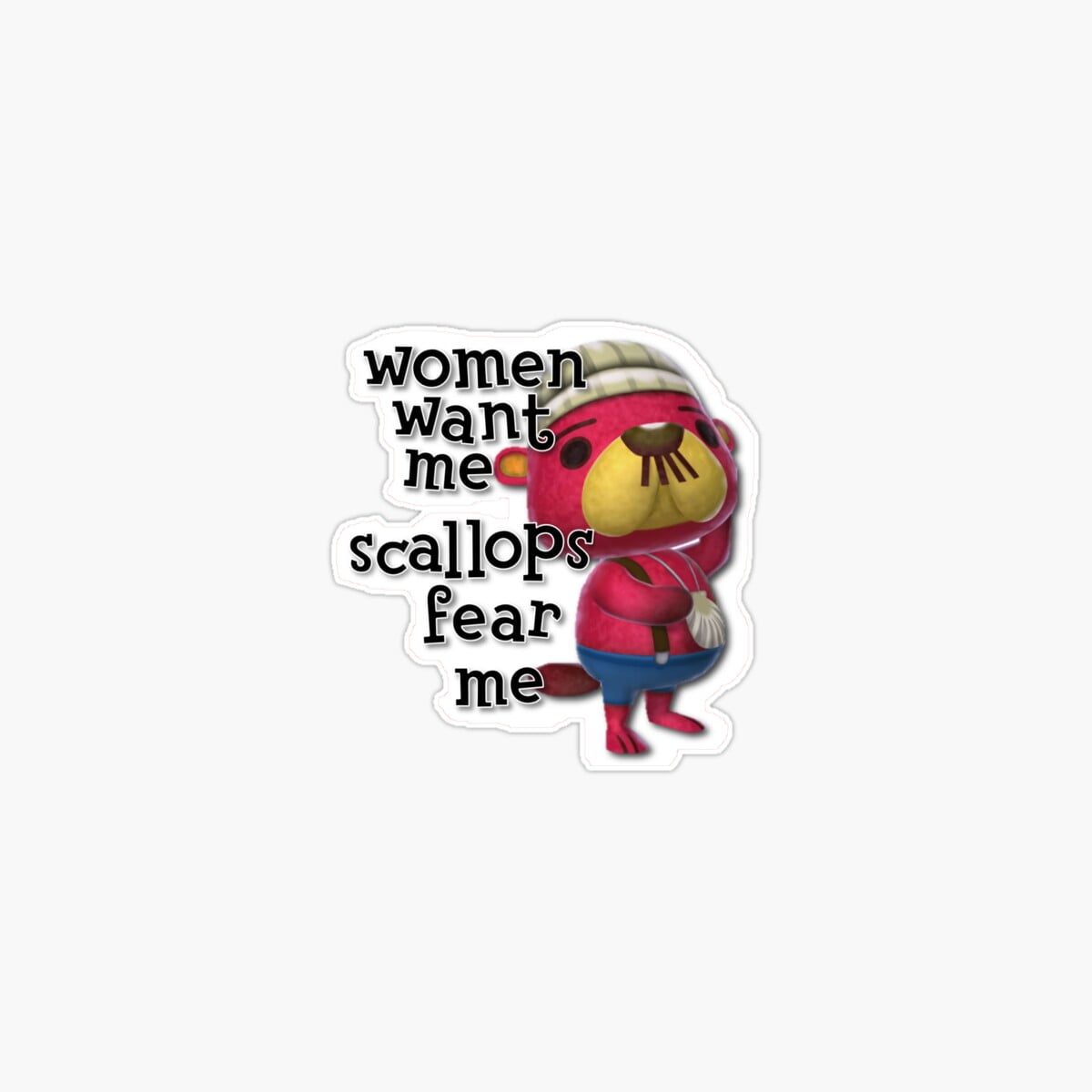 DOPASTICKER Transparent Pascal : Women Want Him Scallops Fear Him ...