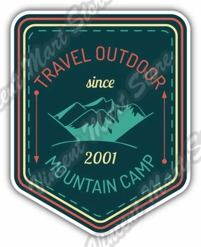 DOPASTICKER Travel Outdoor Mountain Camp Camping Nature Car Sticker ...