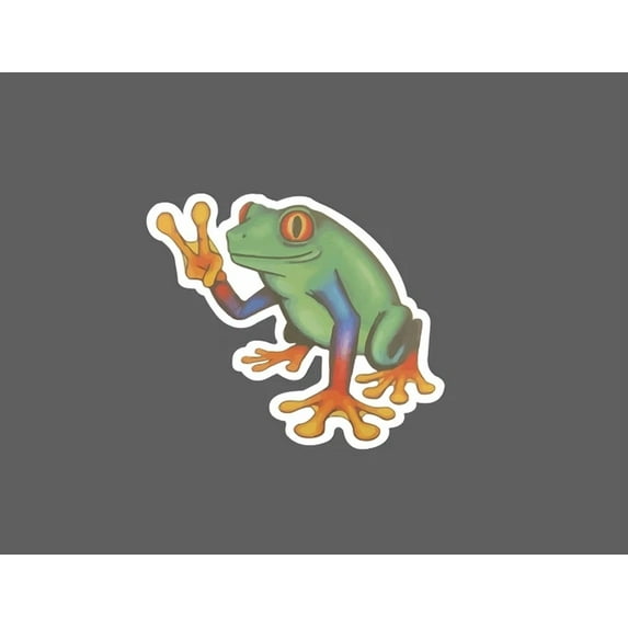 DOPASTICKER Tree Frog Sticker Peace Animal Sticker Phone Sticker, Latop ...