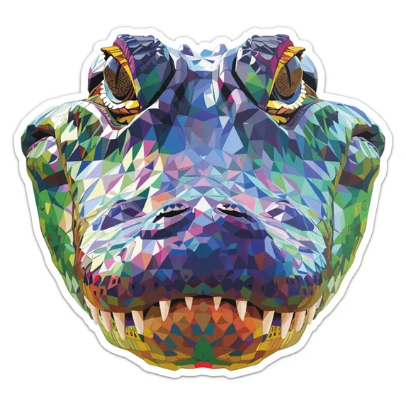 DOPASTICKER Triangulated Alligator Sticker Decal Phone Decal Water ...