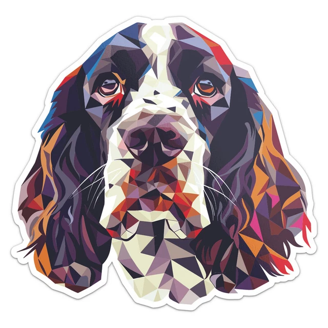 DOPASTICKER Triangulated English Springer Spaniel Dog Sticker Decal ...