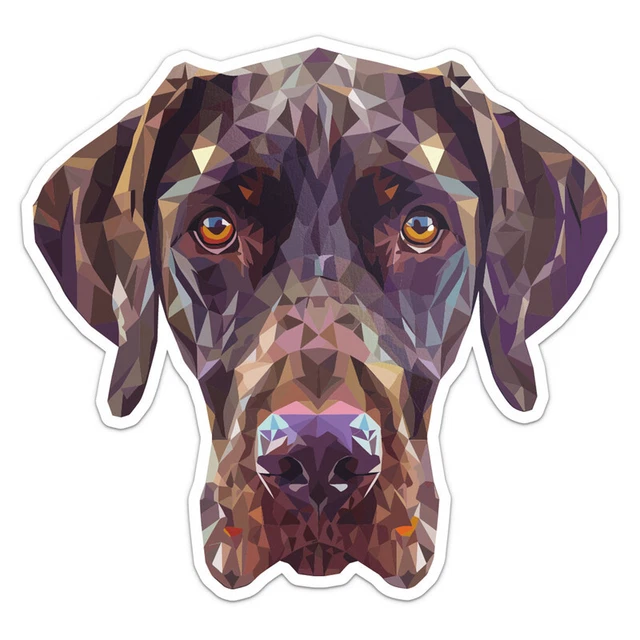 DOPASTICKER Triangulated German Shorthaired Pointer Dog Sticker Decal ...