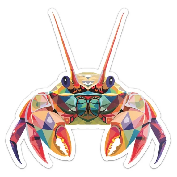 DOPASTICKER Triangulated Hermit Crab Sticker Decal Phone Decal Water ...