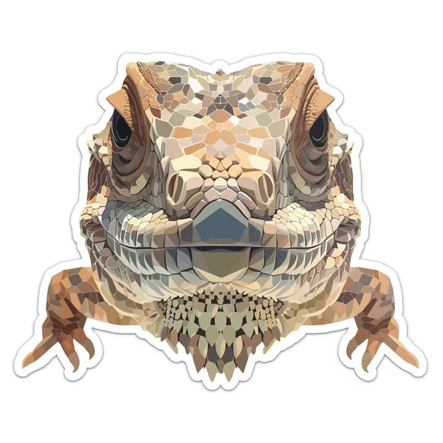 DOPASTICKER Triangulated Lizard Sticker Decal Phone Decal Water Bottle ...