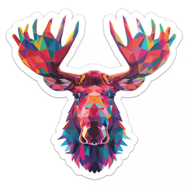 DOPASTICKER Triangulated Moose Sticker Decal Phone Decal Water Bottle ...