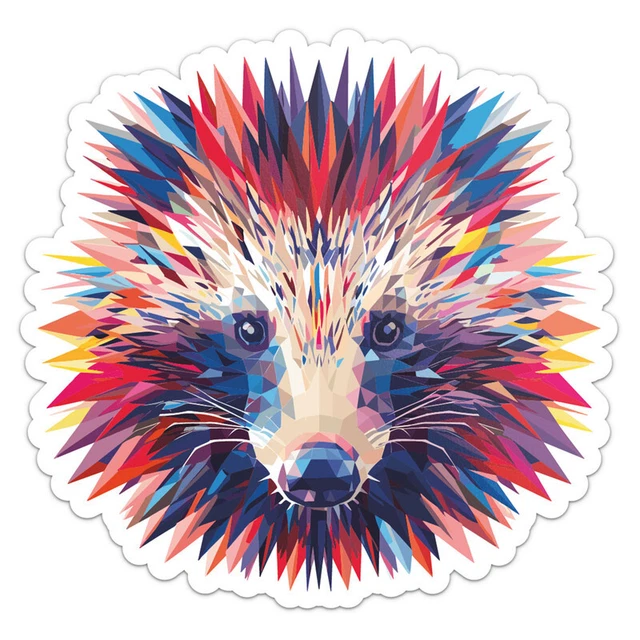 DOPASTICKER Triangulated Porcupine Sticker Decal Phone Decal Water ...