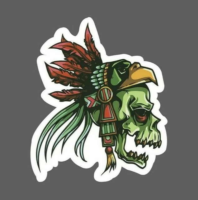 DOPASTICKER Tribal Skull Sticker Bird Native Culture Sticker Phone ...