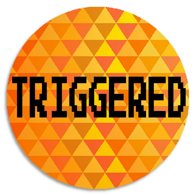 DOPASTICKER Triggered Sticker, Trigger Warning Phone Decal Water Bottle ...