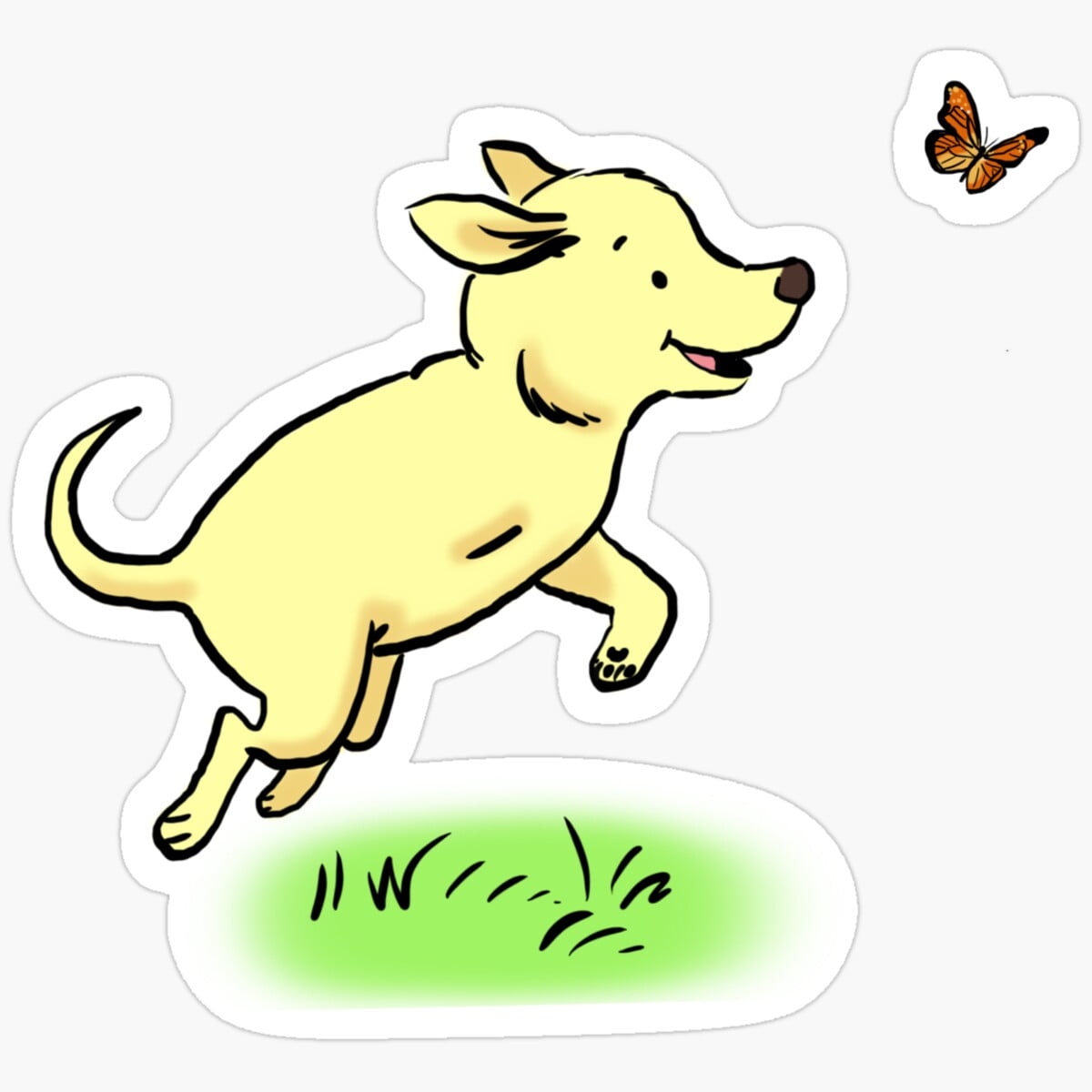 DOPASTICKER Tripod Dog, Three Legged Dog Playing Sticker, Waterproof ...