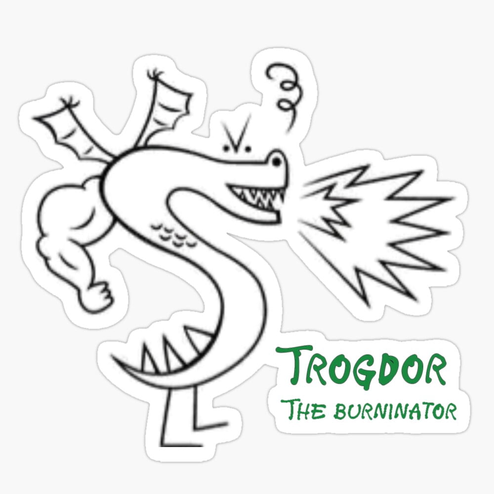 DOPASTICKER Trogdor Sticker Phone Decal Water Bottle Stickers, Cars ...