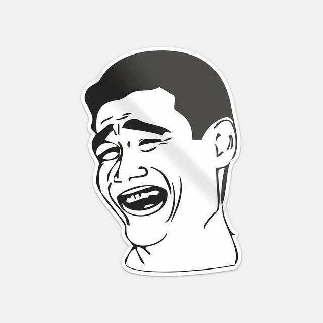 DOPASTICKER Trollface Sticker Decal Phone Decal Water Bottle Stickers ...