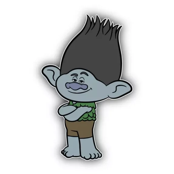 DOPASTICKER Trolls Movie Branch Character Sticker Decal Phone Decal ...