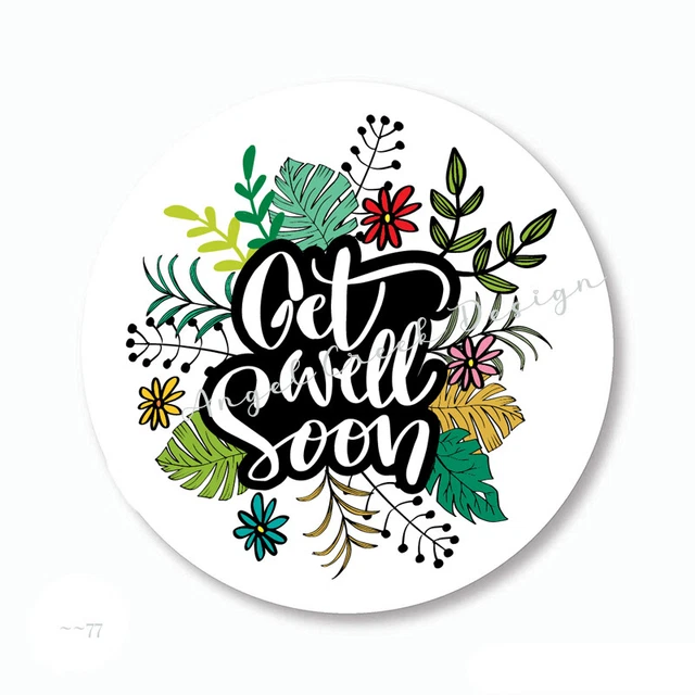 DOPASTICKER Tropical Get Well Soon Scrapbook Stickers Get Well Soon ...