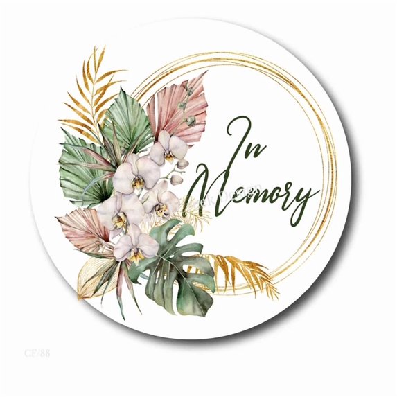 DOPASTICKER Tropical In Memory Scrapbook Stickers Memoriam Phone Decal ...