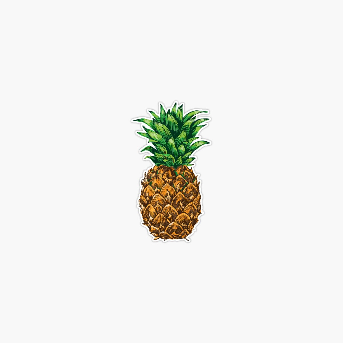 DOPASTICKER Tropical Summer Pineapple Sticker, Phone Sticker Car ...