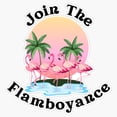 DOPASTICKER Tropical Sunrise Flamingos On An Island With Palms Sticker ...