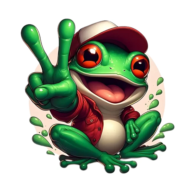 DOPASTICKER Trucker Frog Peace Sticker Street Art Urban Edgy Hip Hop ...
