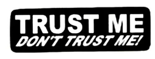 DOPASTICKER Trust Me Don'T Trust Me! Sticker Phone Decal Water Bottle ...