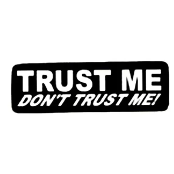 DOPASTICKER Trust Me Don'T Trust Me! Sticker Phone Decal Water Bottle ...