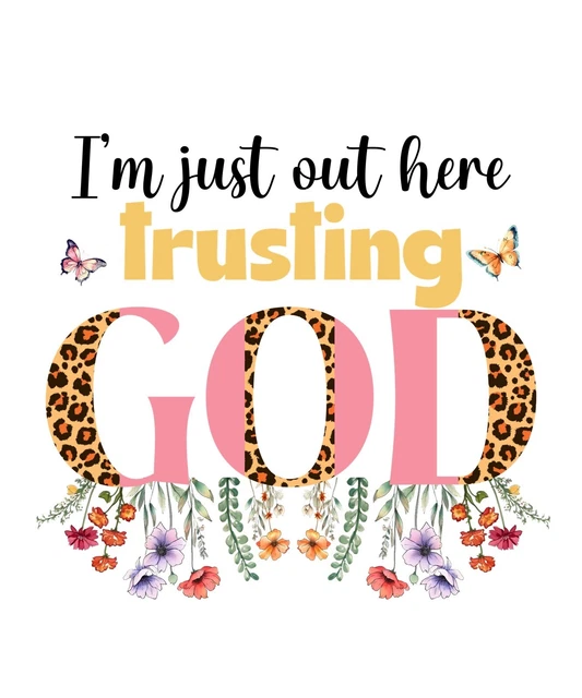 DOPASTICKER Trusting God Sticker Christian Verse Jesus God Bible Faith ...