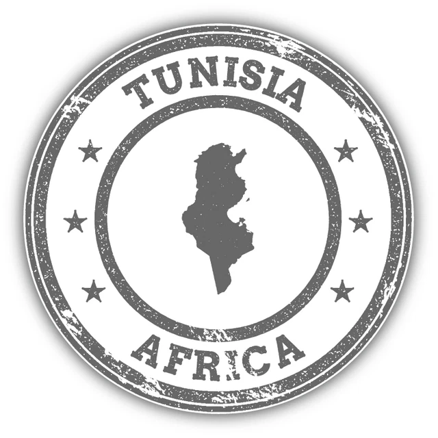 DOPASTICKER Tunisia Map Africa Grunge Rubber Stamp Sticker Decal Phone ...