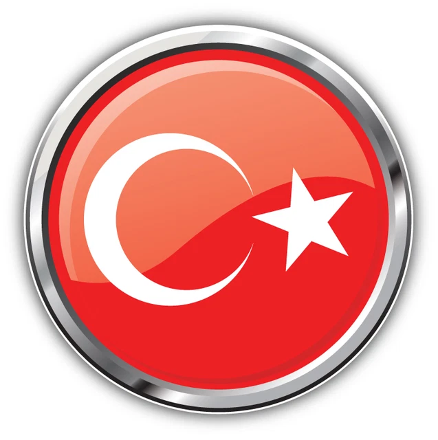 DOPASTICKER Turkey Flag Silver Medal Sticker Decal Phone Decal Water ...