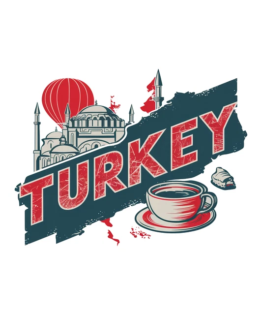 DOPASTICKER Turkey Sticker Country Home Vacation Visit Travel Culture ...