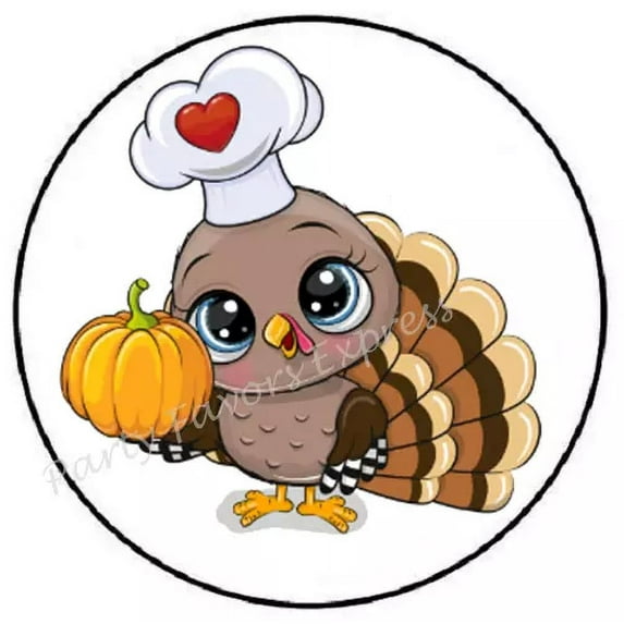 DOPASTICKER Turkey Thanks.Giving Stickers Favors Gift You - Decorate ...