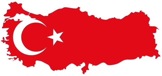 DOPASTICKER Turkey Turkish Map Flag Sticker Hard Hat Sticker Laptop ...