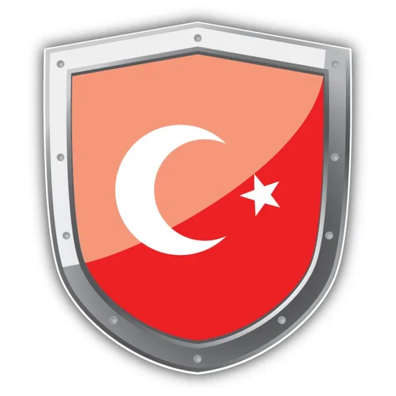 DOPASTICKER Turkey World Flag Glossy Shield Sticker Decal Phone Decal ...