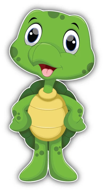 DOPASTICKER Turtle Cartoon Sticker Decal Phone Decal Water Bottle ...