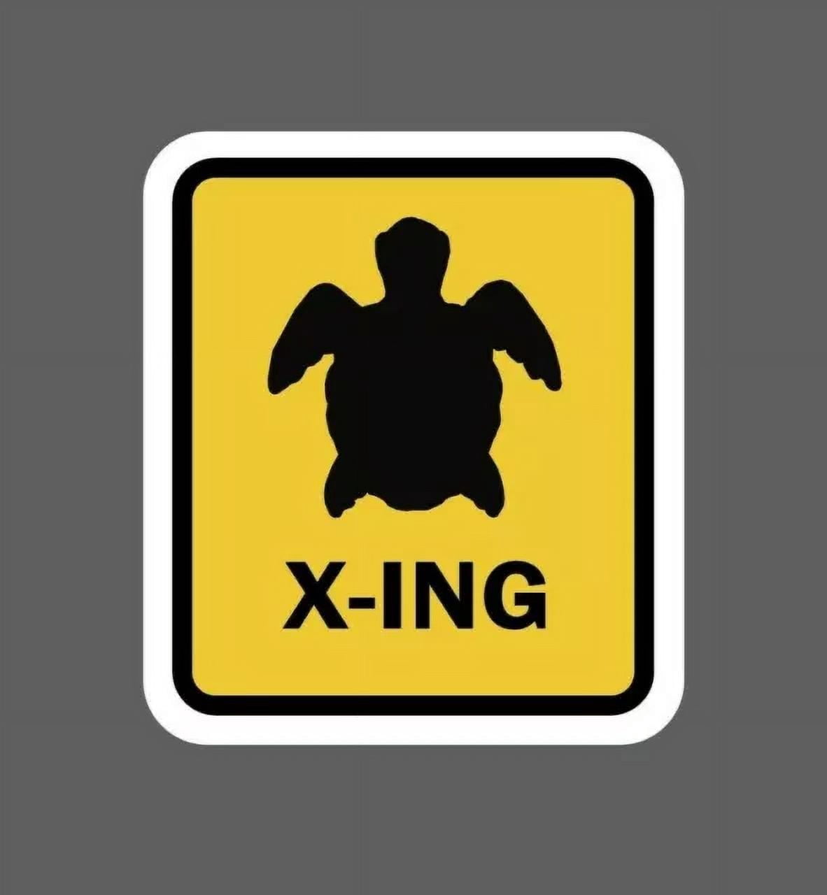 DOPASTICKER Turtle Crossing Xing Decorative Laptop, Phone Stickers ...