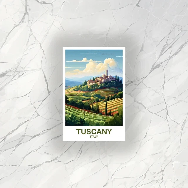 DOPASTICKER Tuscany Travel Sticker Art Italy Tuscany Desticker, Wall ...