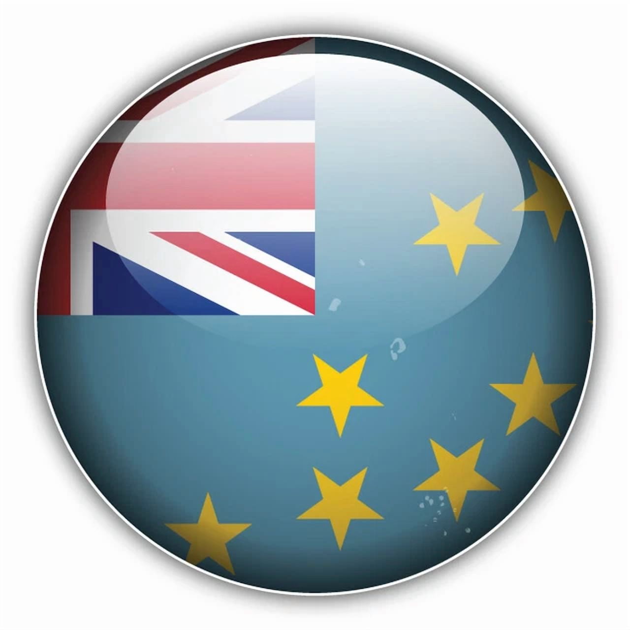 DOPASTICKER Tuvalu Flag Map Label Car Sticker Phone Water Bottle ...