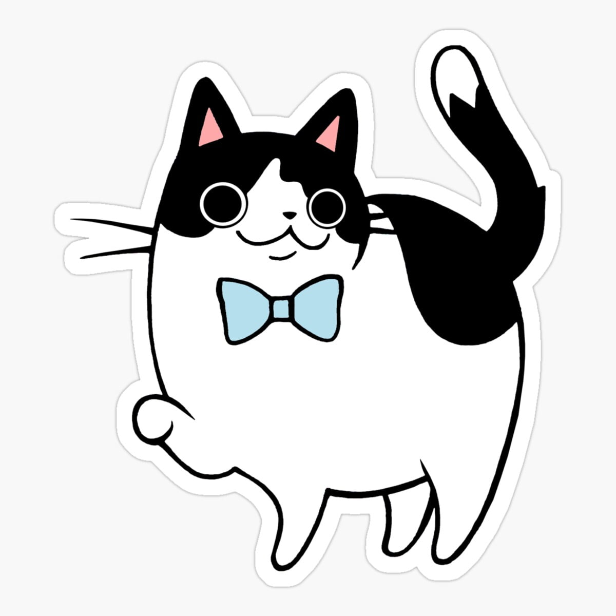 DOPASTICKER Tuxedo Cat Sticker, Phone Sticker Water Bottle Sticker Car ...