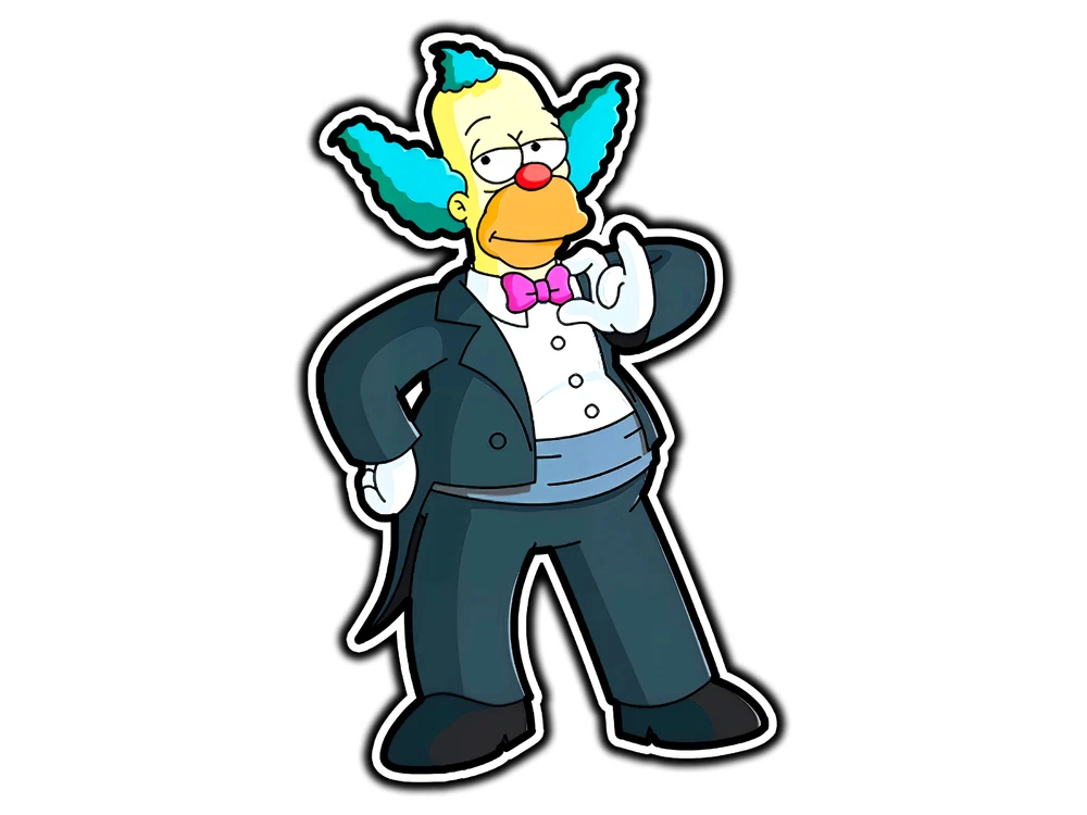 DOPASTICKER Tuxedo Krusty Sticker Decal Phone Decal Water Bottle Stickers, Cars Stickers, Water ...