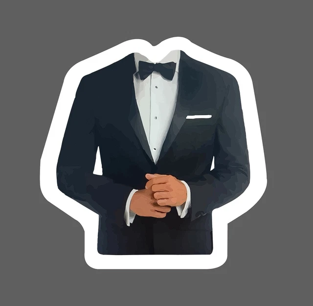 DOPASTICKER Tuxedo Sticker Wedding Formal Sticker Phone Sticker, Latop ...