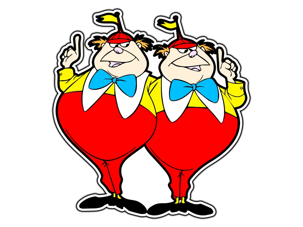 DOPASTICKER Tweedledee And Tweedle Dumb Sticker Decal Phone Decal Water ...