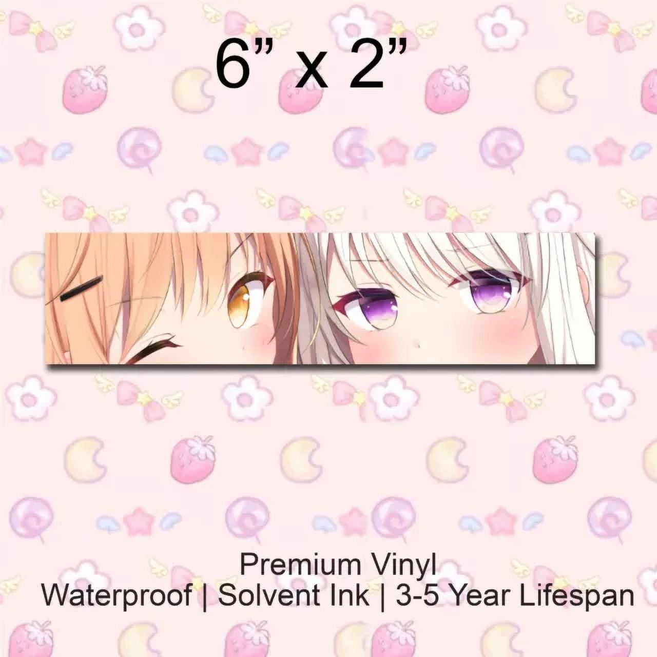 DOPASTICKER Twin Eyes Car Bumper Sticker Villain Eyes Weeb Sticker ...