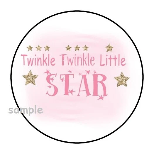 DOPASTICKER Twinkle Twinkle Little Star Girl Baby Shower Stickers Phone ...
