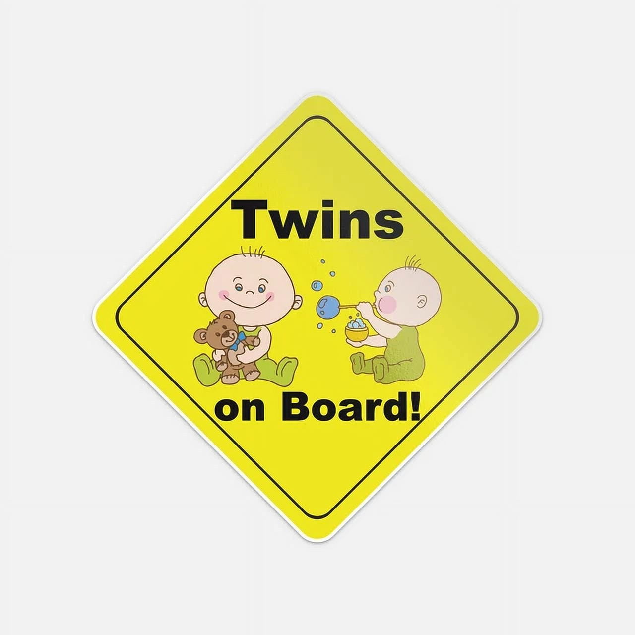 DOPASTICKER Twins On Board Boys Bubbles Cute Baby Sticker Phone Water ...