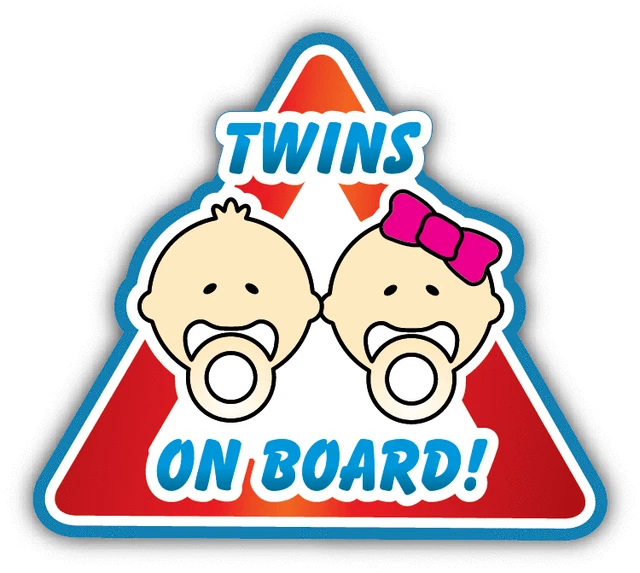 DOPASTICKER Twins On Board Nipple Warning Sticker Decal Phone Decal ...