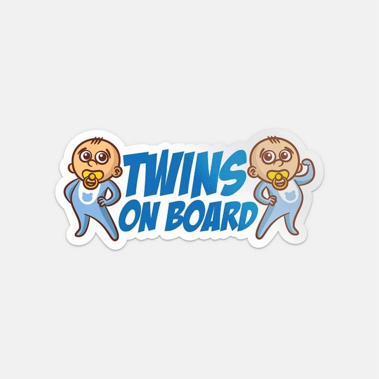 DOPASTICKER Twins On Board Sticker Phone Water Bottle Stickers, Cars ...
