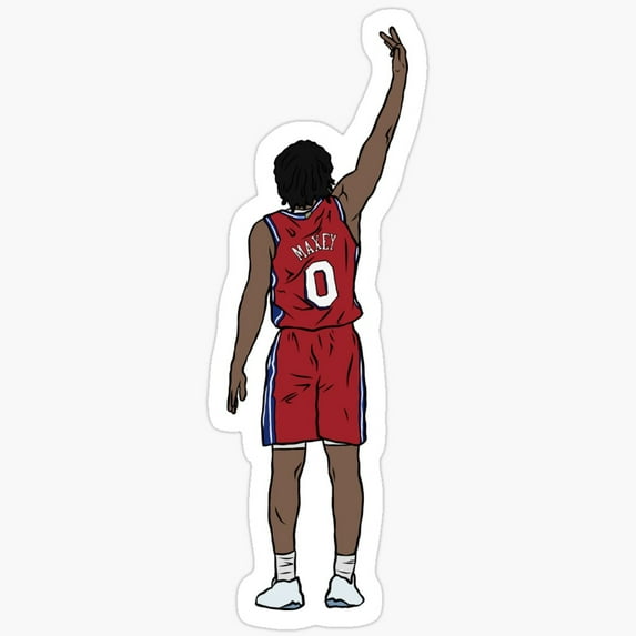 DOPASTICKER Tyrese Maxey 3 Point Celebration Sticker Phone Decal Water ...