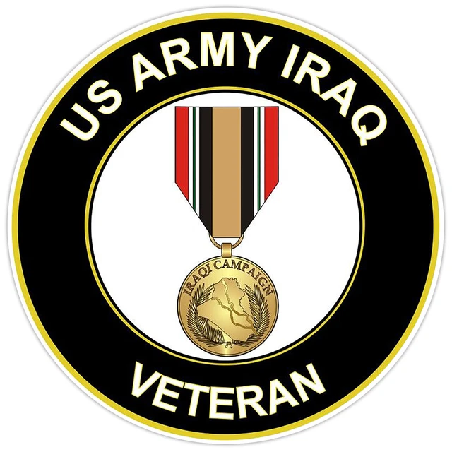 DOPASTICKER U.S. Army Iraq Veteran Metal Sticker Military Soldier Decal ...
